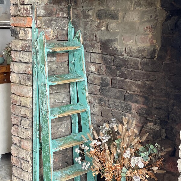 Vintage Rustic, Wooden Barn Ladder - Etsy UK