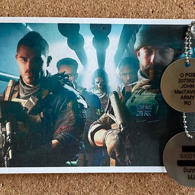 Double British Military Army Dog Tag ID Set, Personalised Round ...