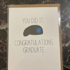 Army Basic Training Graduation Card - BCT Military Congrats You Did It ...