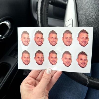Custom Face Stickers, Personalized Stickers, Custom Party Favors, 30th ...