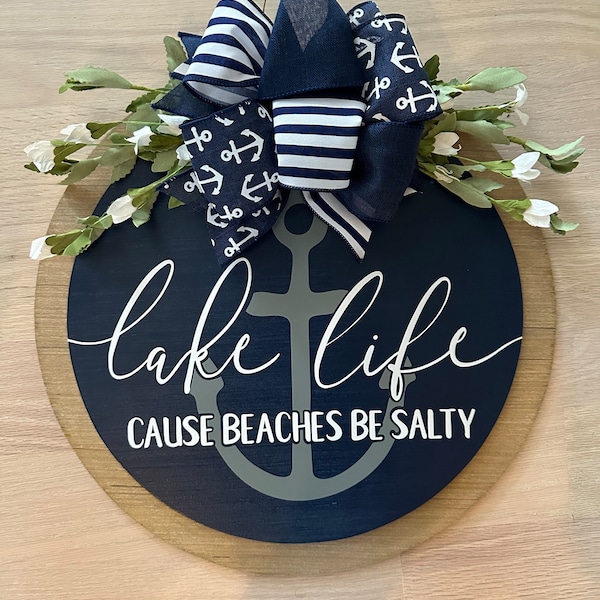 Lake Front Door Decor | Lake House | Front Door Wreath | Lake House ...