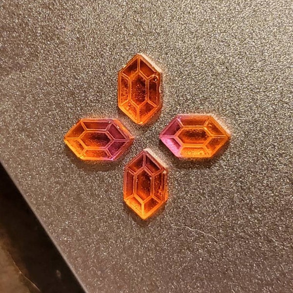 TINY 0.5 Inch High 0.125 Inch Deep Rupee Gems Flat W Engraved Details ...