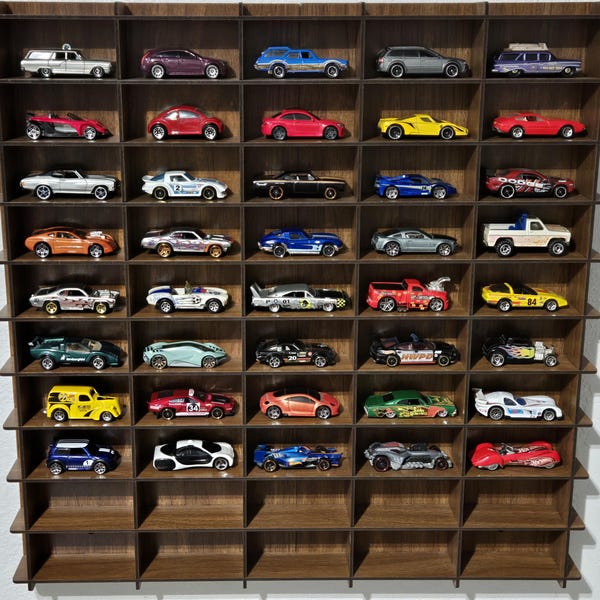 1:64 Toy Car Wall Shelf, Hotwheels, Matchbox Compatible Display Case ...