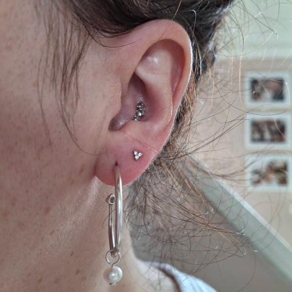 Blue White Floral Porcelain Earrings, Gold Hoop Delft Ceramic Dainty ...