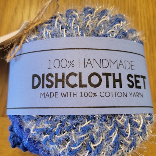 Dishcloth Printable Tag Set, Dish Scrubbies Wrap, Printable Gift Tags ...