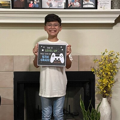 Gamer Fifth Grade Sign / Video Game First Day of School Sign / - Etsy