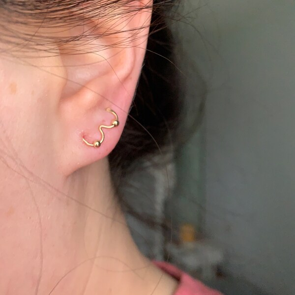 Midnight Ear Cuff. Hand Formed. Ear Cuff. Ear Wrap. Cuff Earrings. Non ...