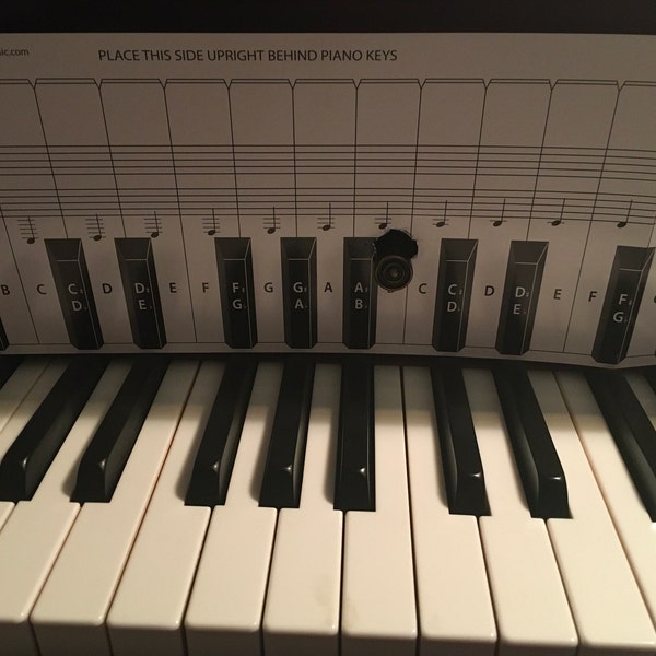 Practice Keyboard & Note Chart for Behind the Piano Keys - Etsy