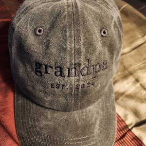 Custom Embroidered Hat, Grandpa Cap With Date, Dad Hat, Vintage ...