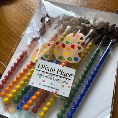 Paint Brush Candy Favors Set of 10 Art Party Favors, Paint Palette ...