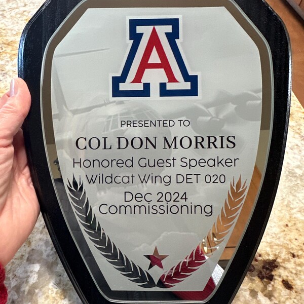 Custom Plaque, Military Recognition Plaque, Quarterly Award, Air Force ...