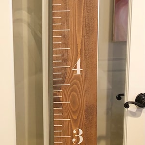 Wooden Family Ruler Growth Chart Kids Height Stick Custom | Etsy