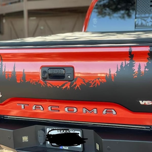3rd Gen Tacoma Tailgate Mountain Forest Decal - Etsy