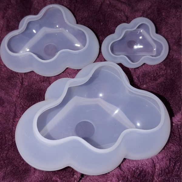 3D Cloud Silicone Mold-colorful Clouds Resin Mold-clouds Keychain Mold ...