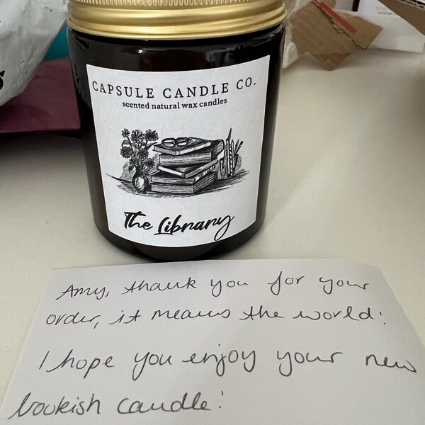 Library Scented Candle - Dark Academia Literary Candle / Bookish Candle ...