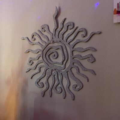 Hippie Fun Wacky Sun THE ORIGINAL Unique Metal Sun Garden Wall Outdoor ...