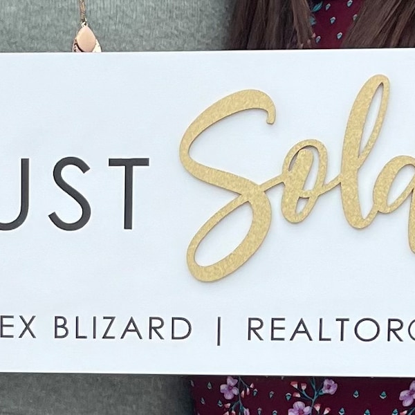 Personalized Just Sold Sign, Realtor Sign, Real Estate Agent Sign ...