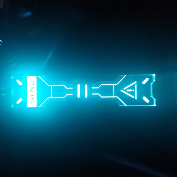 Futuristic LED Keychain & Necklace Accessories Multi Color Illumination ...