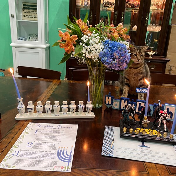 Hanukkah Blessings Printable: Jewish Holiday Brachot (PDF & JPEG) - Etsy