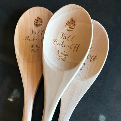 Dessert Contest Awards Baking Contest Awards Bake off Award Spoons Wood ...