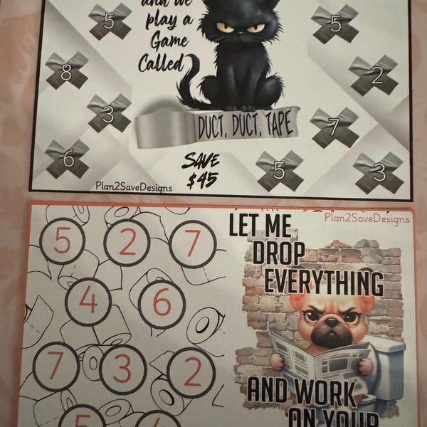 DIGITAL- Sushi DIY Scratch off Challenges Combo - Etsy