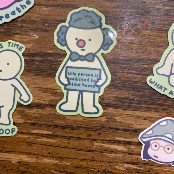 Clown Blind Box Addict Sticker Vinyl Waterproof Sticker for Bullet ...