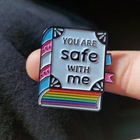 You Are Safe With Me // Enamel Pin // Pride - Etsy