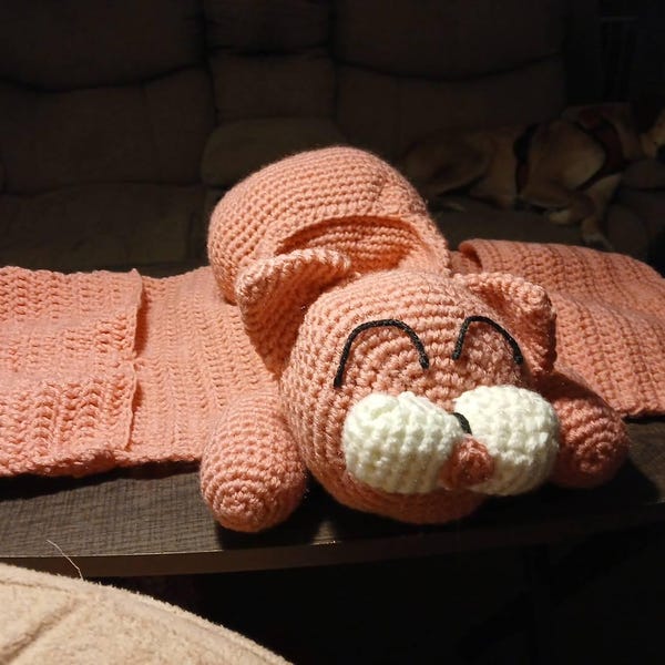 Crochet Cat Sofa Organizer Pattern, Arm Rest Organizer, Couch Caddy PDF ...