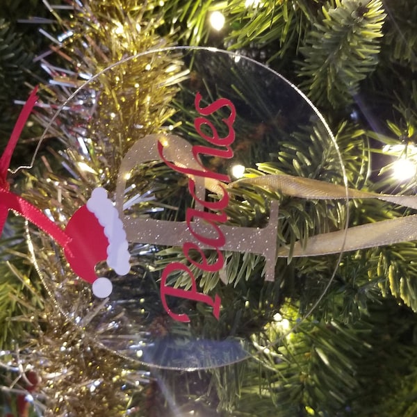 Custom Personalized Clear Acrylic Initial/name Christmas Ornament Great ...