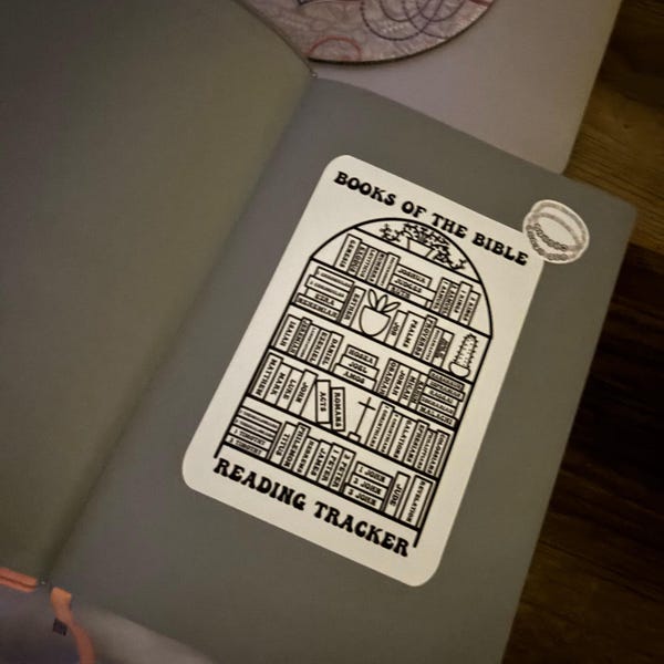 Bible Reading Tracker Sticker- for Bible Journaling and Note Taking ...