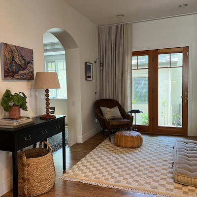 Cotton Wool Blue and White Handmade Rug, Handwoven Modern Flatweave ...