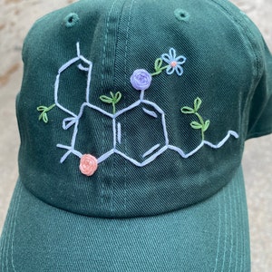 Custom Embroidered Chemical Structure Baseball Cap, Personalized ...
