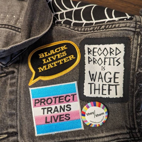 Protect Trans Lives Embroidered Patch • LGBTQ+ Pride Patch • Trans Flag ...