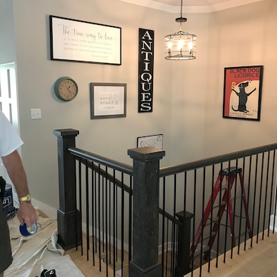 Large Antiques Sign / 48 X 12 / Vintage Farmhouse Sign / Rustic Wall ...