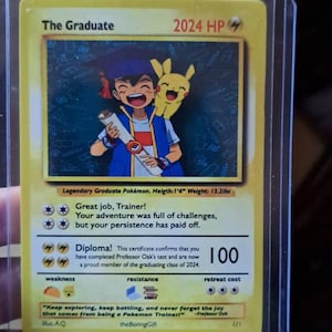 Pikachu Graduation Card Class of 2023 Handmade Pokemon Gift for Him - Etsy