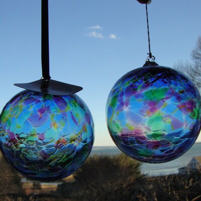 Blue Multi Color Mix, Blown Glass Ornament - Etsy