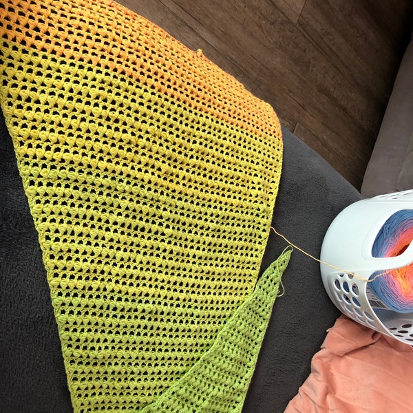 Menandore Crochet Shawl Pattern: Asymmetric Triangle Design (PDF ...