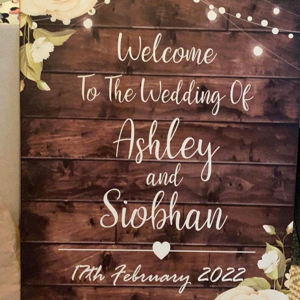 Rustic Wedding Welcome Sign - Etsy