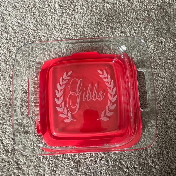 Personalized Engraved Glass Baking Dish, Custom Casserole Dish - Etsy