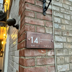 House Number Sign Printed Rust Effect Address Signage Rusty Effect ...