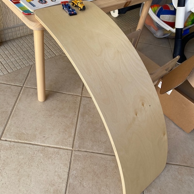 Natural Waldorf Wooden Balance Board for Kids & Toddlers, Wood Wobble ...