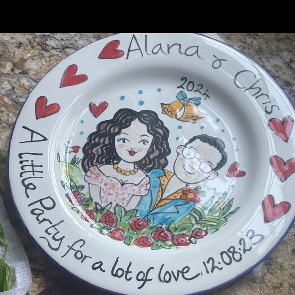 Personalised Ceramic Wedding Plate - Etsy