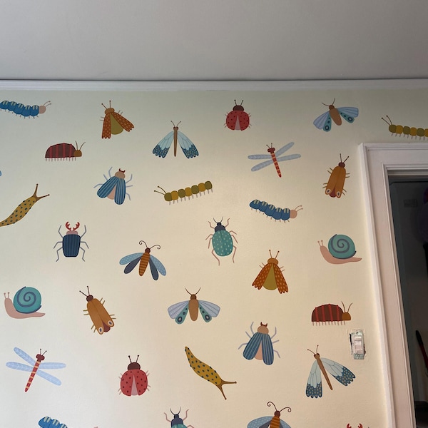Bug Wall Decals - Insect Wall Art, Nursery Decor, Kids Room Decal ...