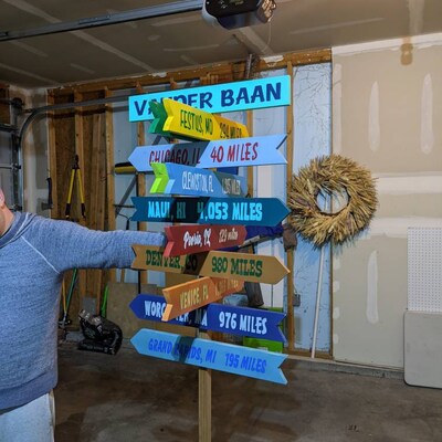 12 Destination Arrows Hand Painted Wood Directional Signs 24 X 3 1/2 ...