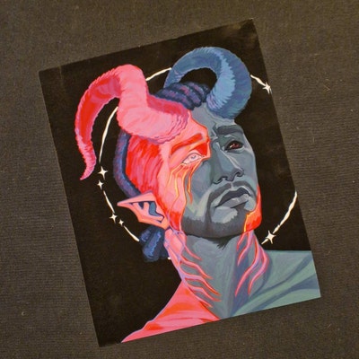 Wyll: the Blade of Frontiers Baldurs Gate 3 Portrait Fan Art Wall Print ...