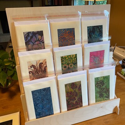 Greeting Card Display, Countertop 3 Tier Rack for Craft Trade Shows - Etsy