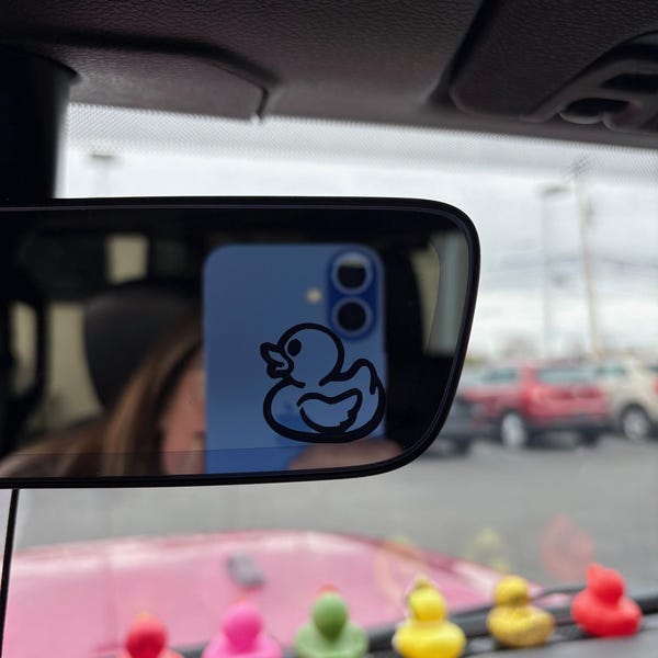 Duck Decal, Rubber Duck Decal, Ducking, Ducking Decal, Rearview Mirror ...