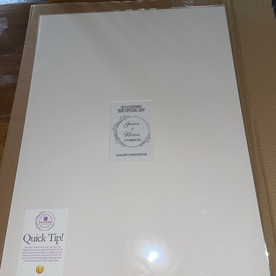 Personalised Wedding Signature Photo Mount Bespoke Mount Boards for ...