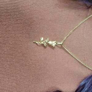 18k Gold Rose Pendant Chain Mens Rose Necklace Gold Rose - Etsy