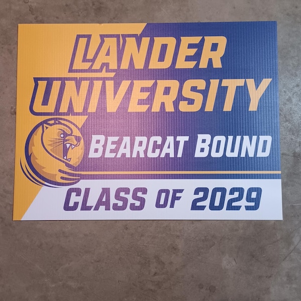 Custom College Bound Yard Sign, College Logo Sign, College Bound Yard ...